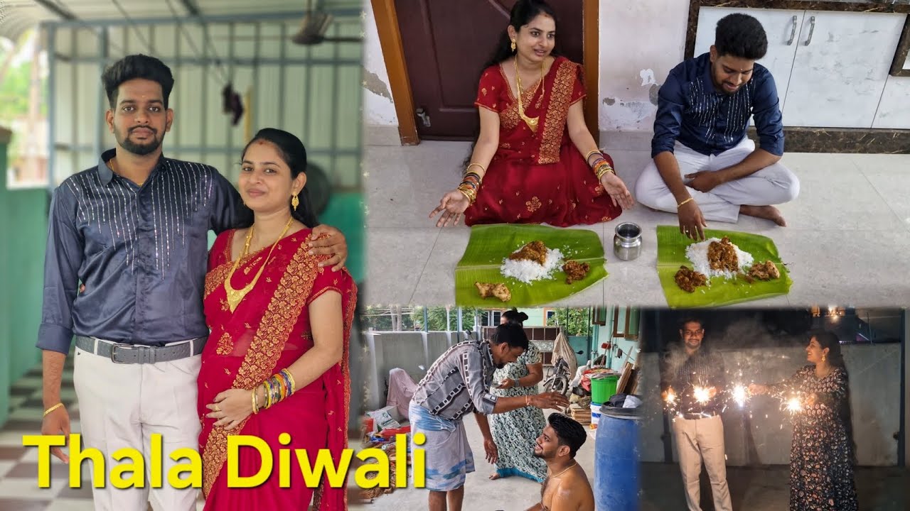 Thala Diwali Special Vlog 🤩🤩 VISHNU LOVE HEMA 💛💙 in tamil - YouTube