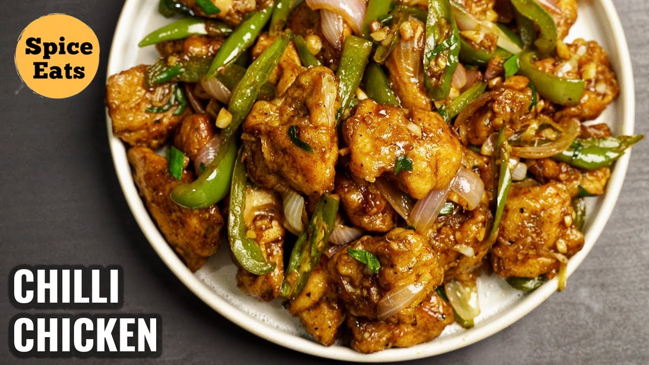 CHILLI CHICKEN RECIPE | DRY CHILLI CHICKEN | RESTAURANT STYLE CHILLI ...
