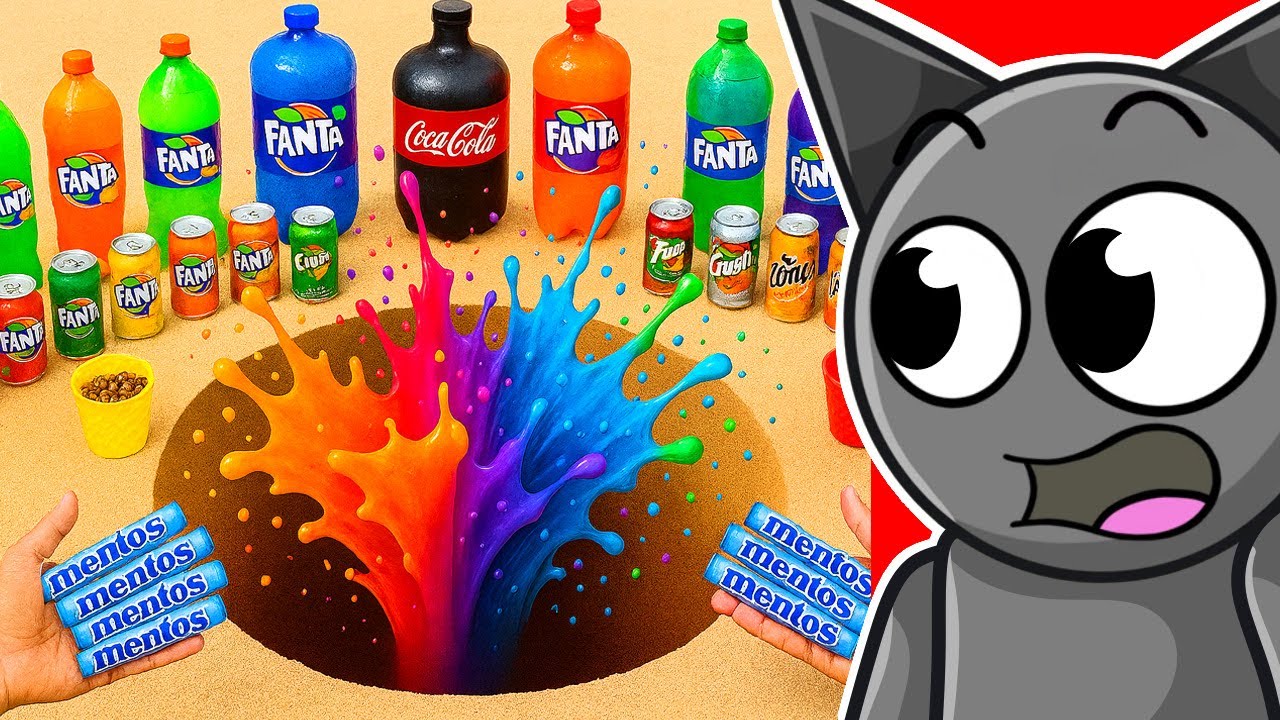 9,978,547 Sodas vs GIGANTIC Mentos Explosion! - YouTube
