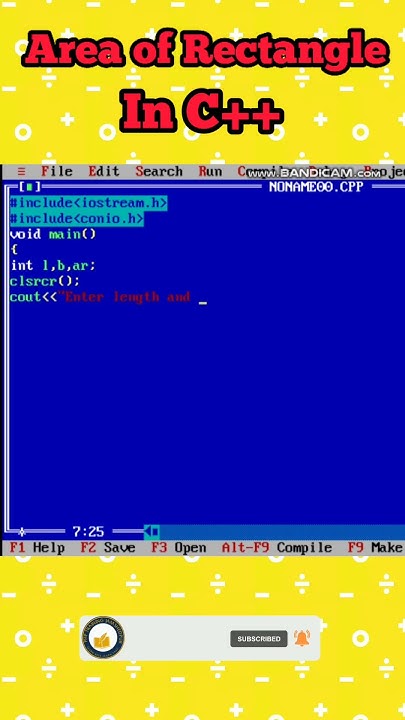 Area Of Rectangle In C Programming Ll Cpp Ll Coding Ll Programming
