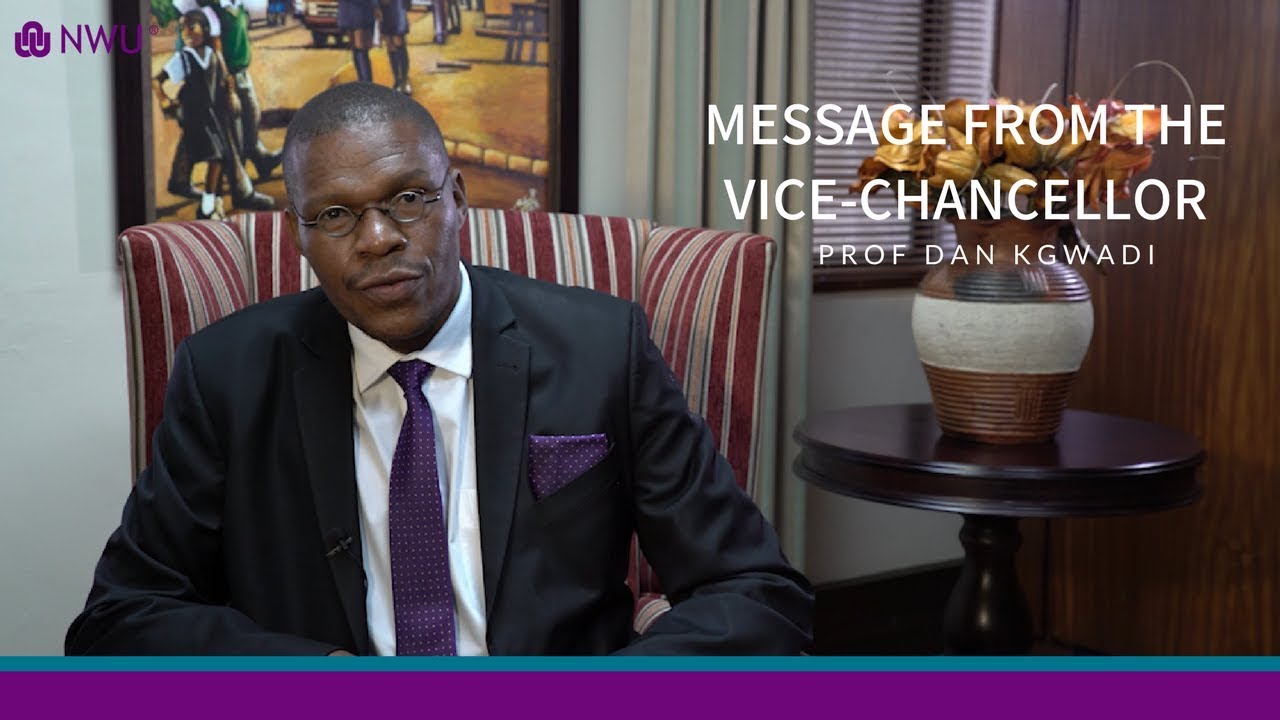 Message from the Vice-Chancellor 2017 - YouTube