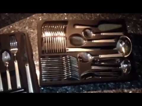 Cutco Flatware set - Silverware - Oneida - 12 Person Setting - YouTube