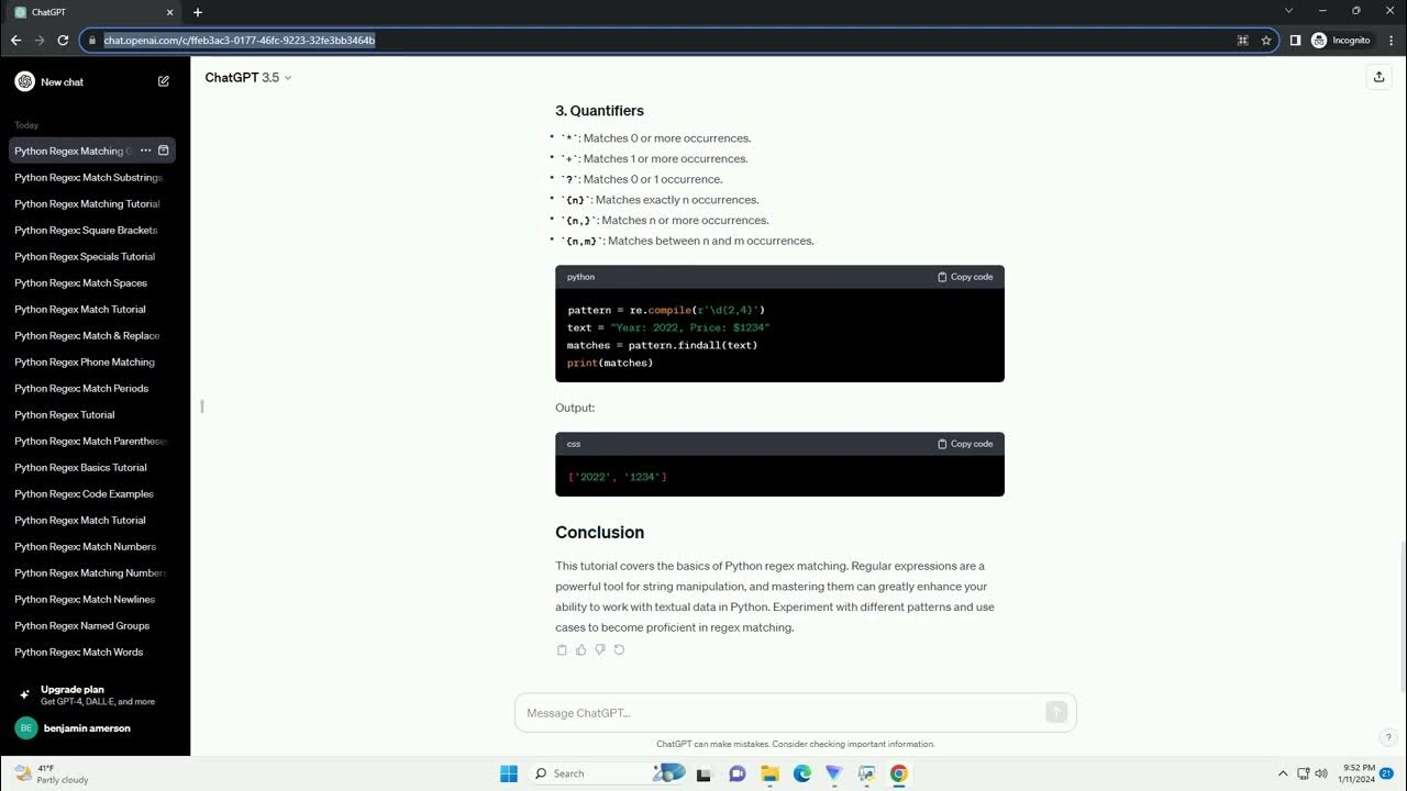 python regex match to string - YouTube