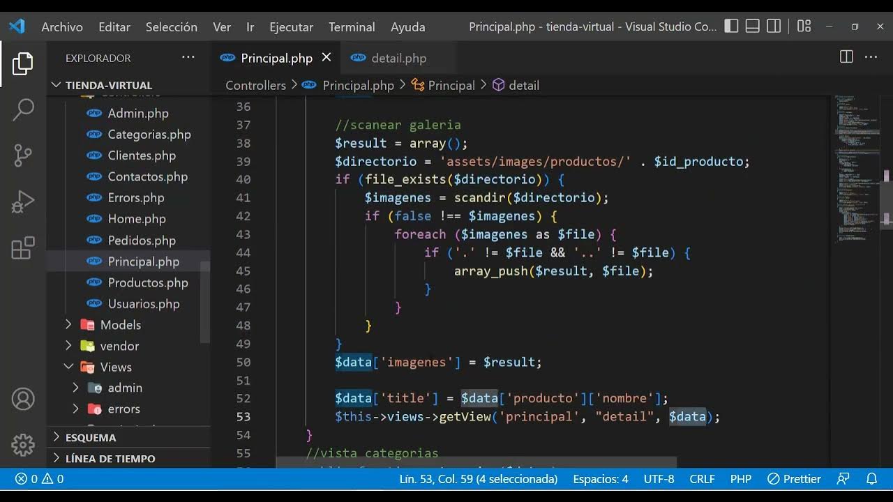 Tienda virtual con PHP y MySQL - mostrar galería de imágenes - YouTube