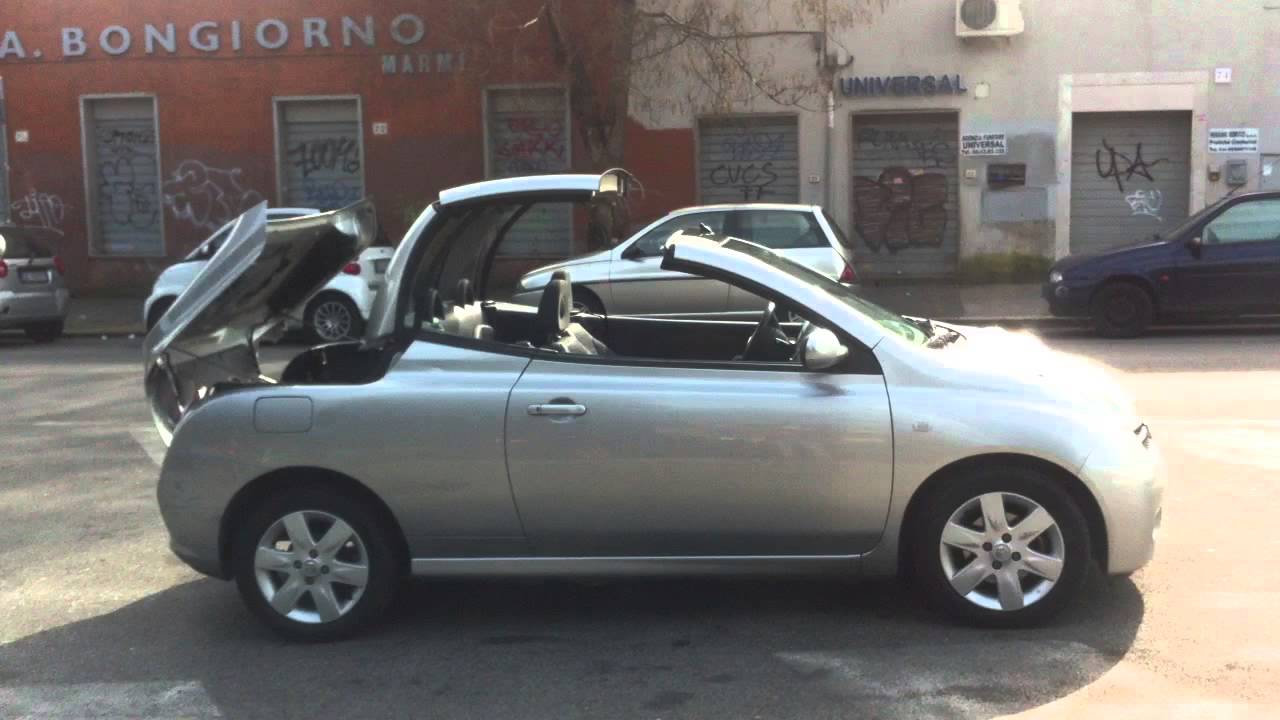 Apertura tettino Nissan Micra Cabrio C+C - YouTube