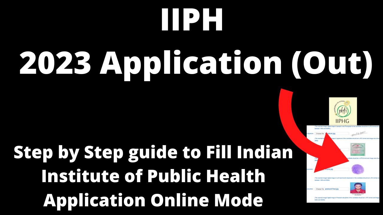 IIPH Admission 2023 Application (Started)- How to Fill Application Form ...