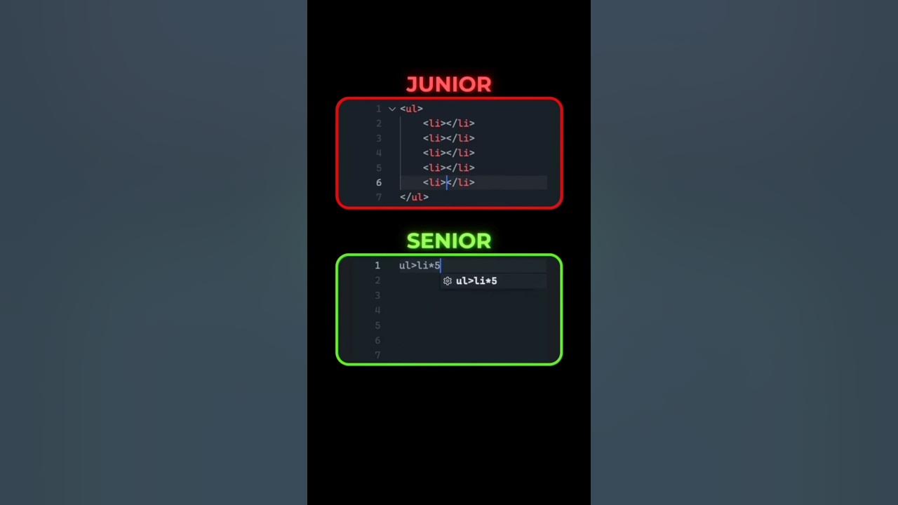 Junior vs Senior Developer #coding #css - YouTube