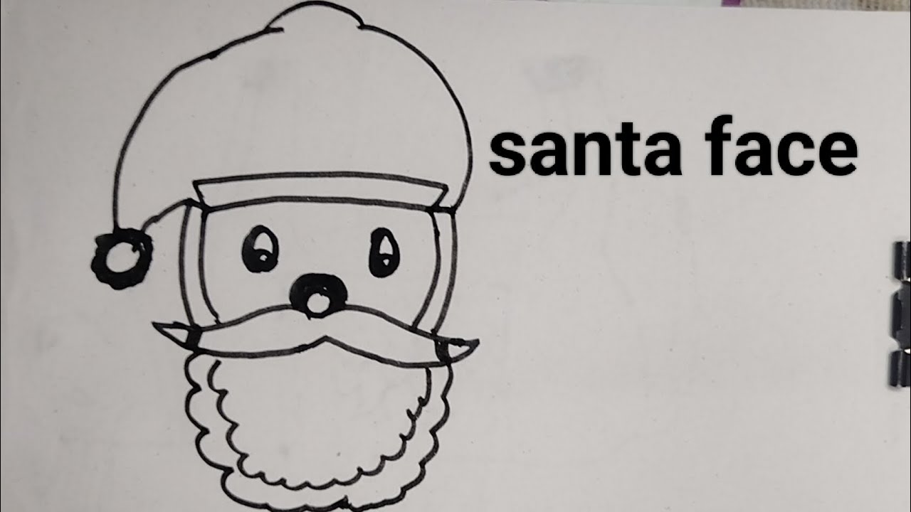 How to draw a santa face||santa face darwing||very easy||art video ...