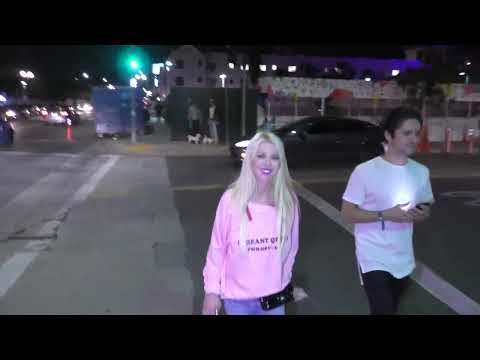 Tara Reid talks about new Sharknado 5 outside TAO Restaurant in Hollywood
