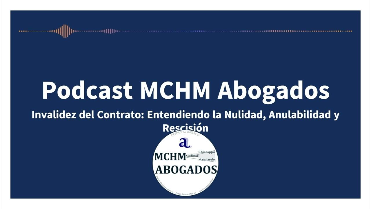 Podcast Invalidity of the Contract: Understanding Nullity, Annulability, and Rescission - YouTube