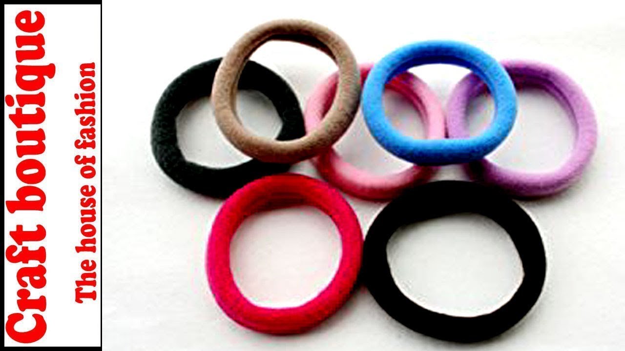 How to make simple silk thread hair band - YouTube