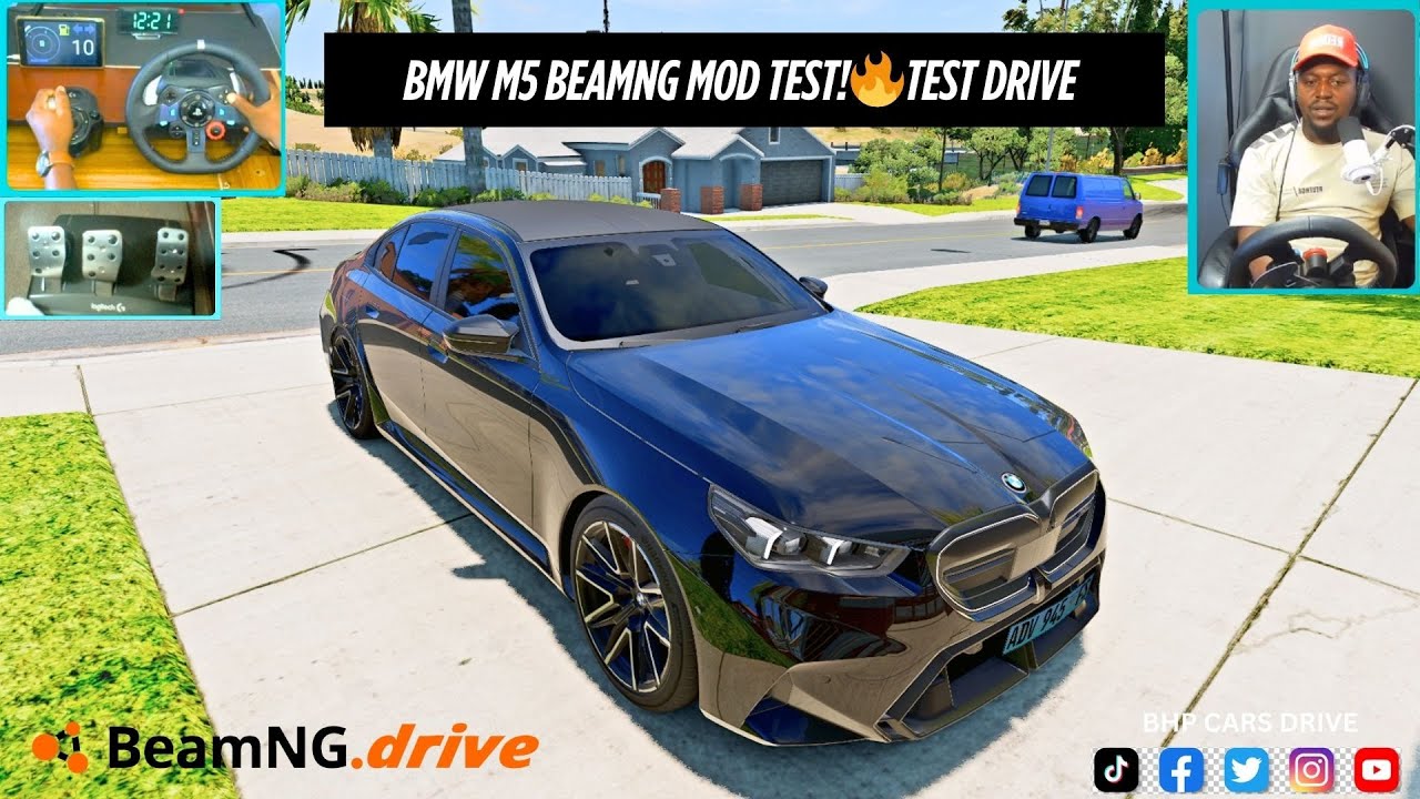 Testing the BMW M5 Mod in BeamNG with Logitech G29 | Realistic Driving ...