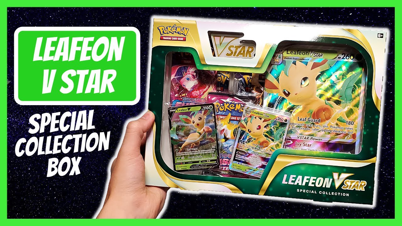 Leafeon V Star Special Collection Box Pokemon Opening - YouTube