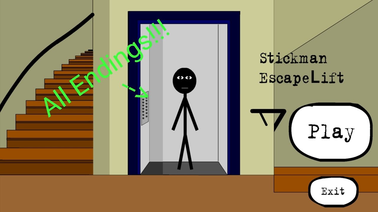Stickman Escape Lift all endings. - YouTube