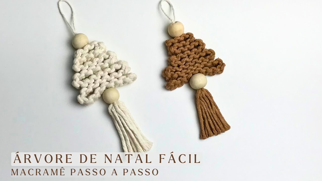 Árvore de Natal em macramê | Macrame Christmas Tree | Easy macrame ...