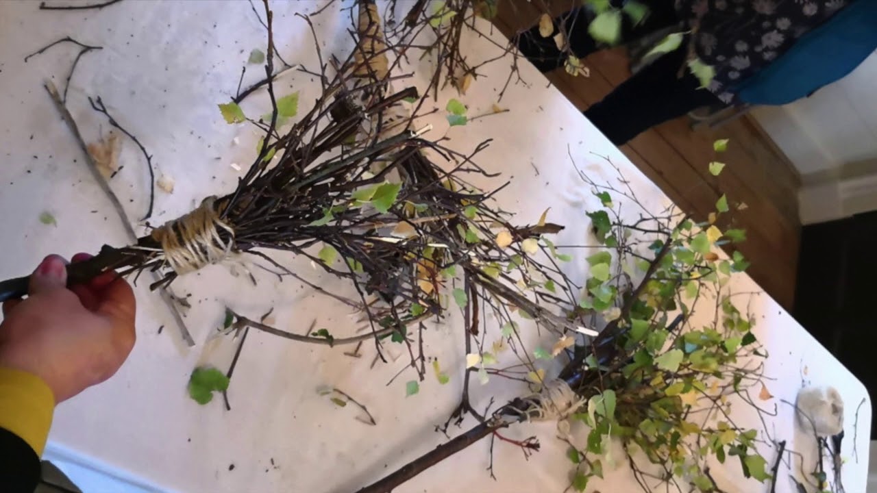 How to Make a Birch Besom (Broom) - YouTube