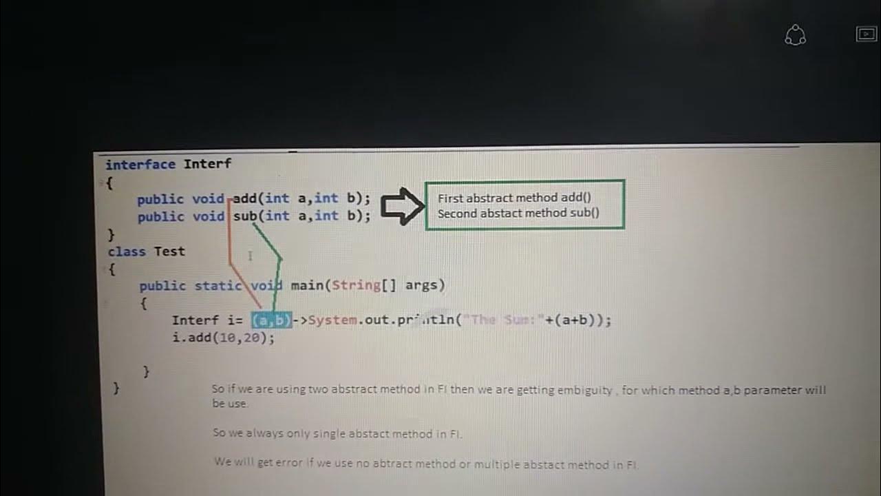 If we use two abstract method in Functional Interface in Java8 - YouTube