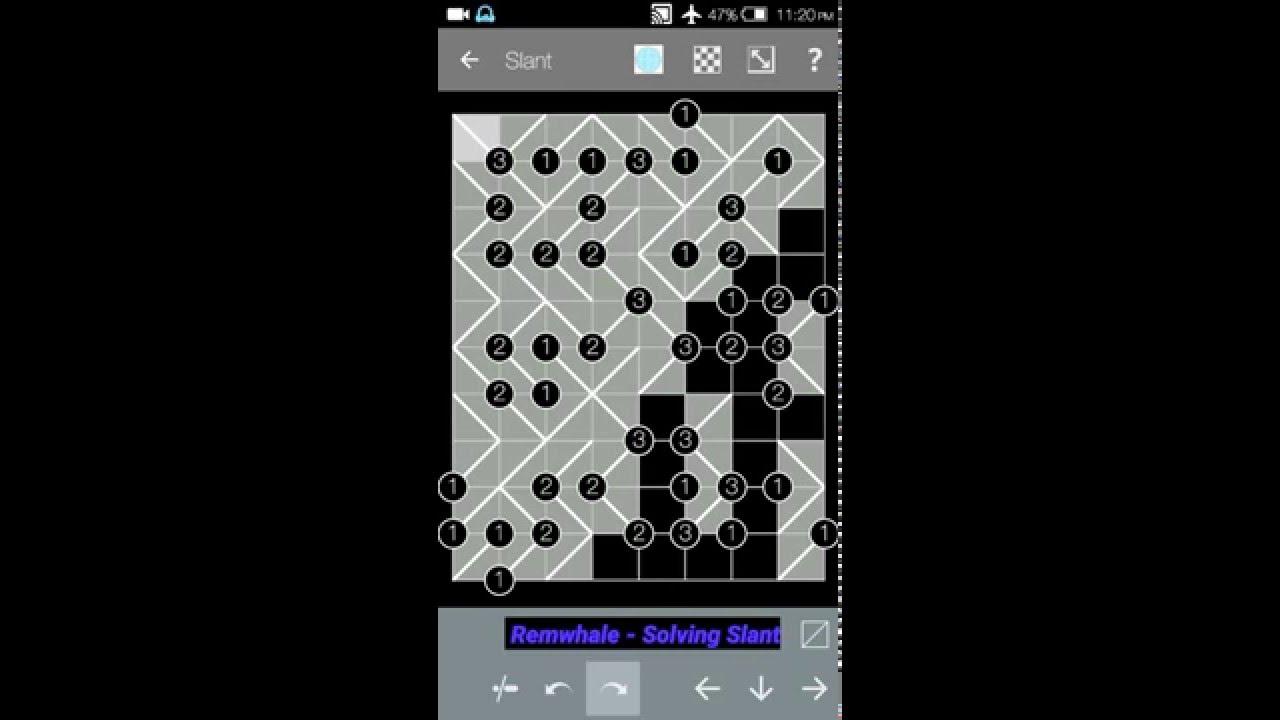 Slant Seeing - Simon Tatham 's Puzzles - YouTube