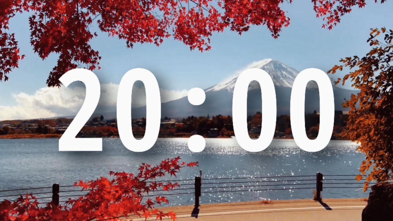 20-Min Classroom Timer ⏳ Autumn Mt. Fuji & Soft Ambient Piano for ...