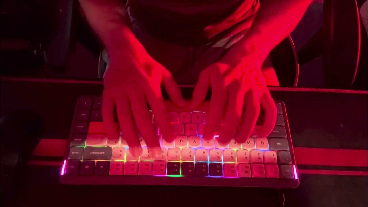 FAST TYPING | LED Keyboard ASMR - YouTube