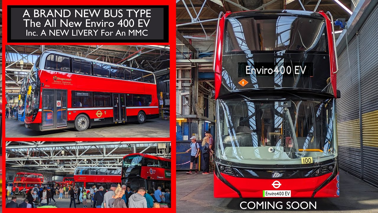 THE ALL NEW ENVIRO400 EV At Bromley Bus Garage (And a NEW LIVERY for an MMC) 100 Years Of TB ...