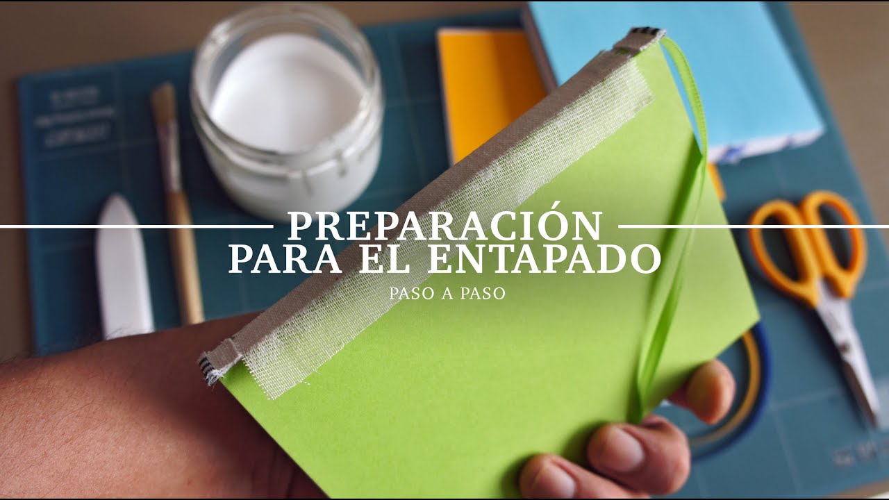 Preparación para el entapado. Encuadernación artesanal. Paso a paso ...