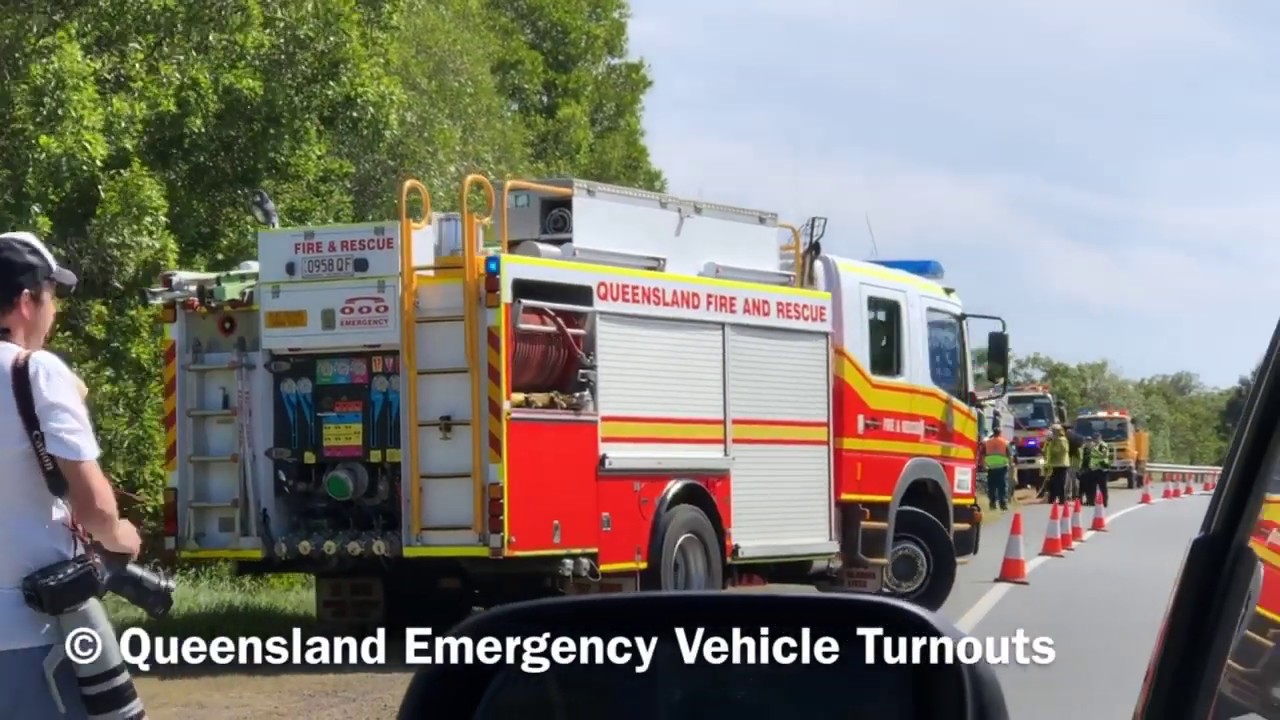QFRS - 483A (0958) Responding | Automatic Fire Alarm, from Scene - YouTube
