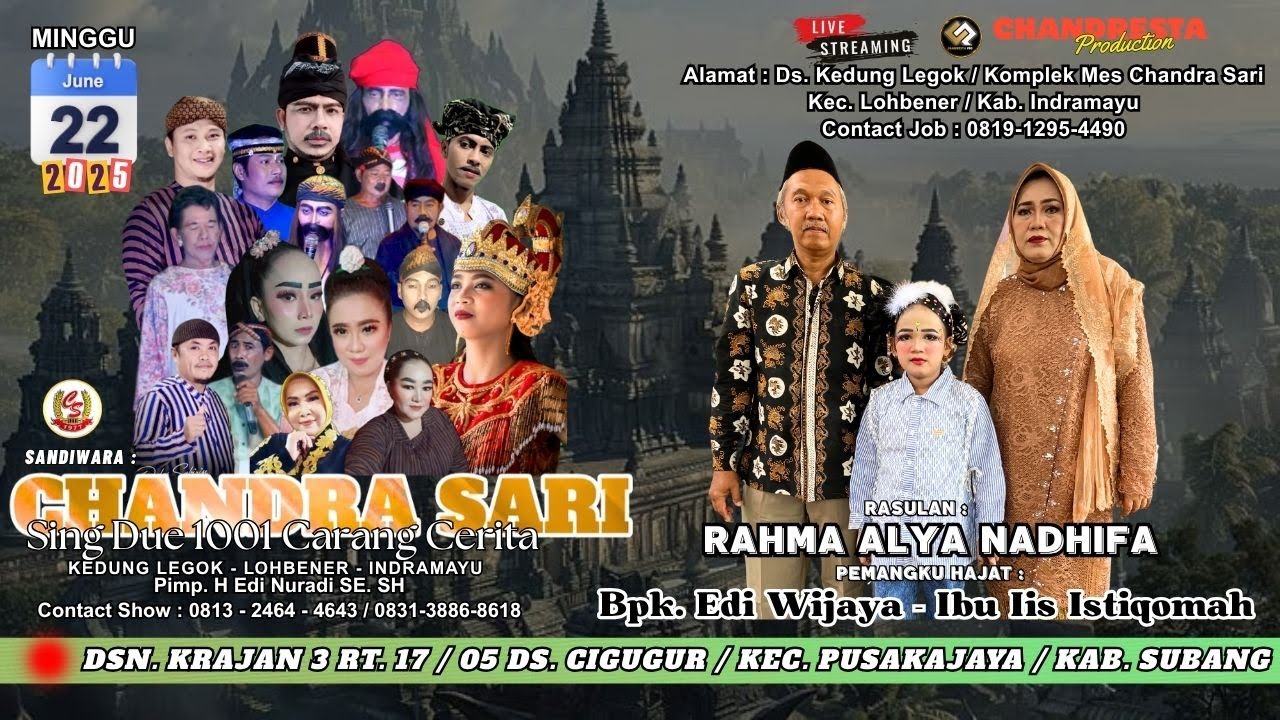 🔴Live Siang Chandra Sari l Hajatnya Bpk. EDI - Ibu IIS | Minggu 22 Juni ...