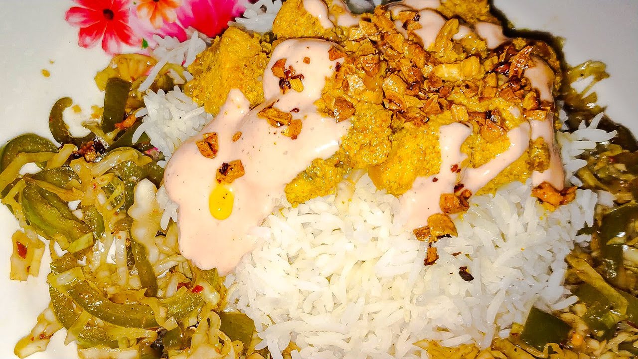 Chicken BBQ Rice Platter Recipe By Feast With Ease | BBQ Rice Recipe ...