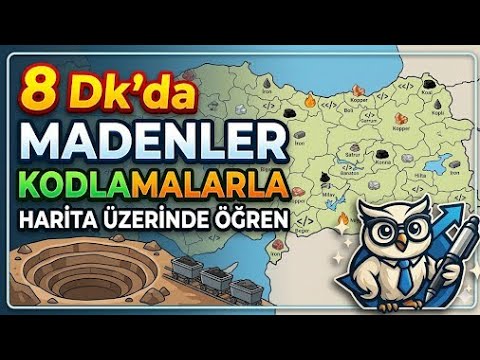 8 Dk'da MADENLER KODLAMA-HARİTALARLA ÖĞREN 2026 KPSS AGS YKS