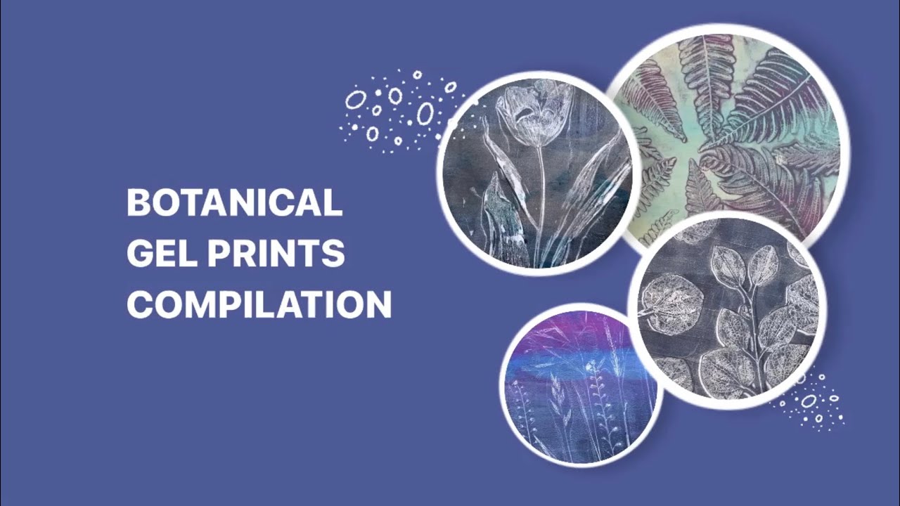 Calming botanical gel printing compilation, relaxing music, asmr - YouTube
