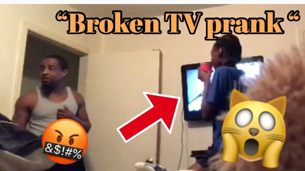 “BROKEN TV SCREEN “ PRANK ON DAD!!! - YouTube