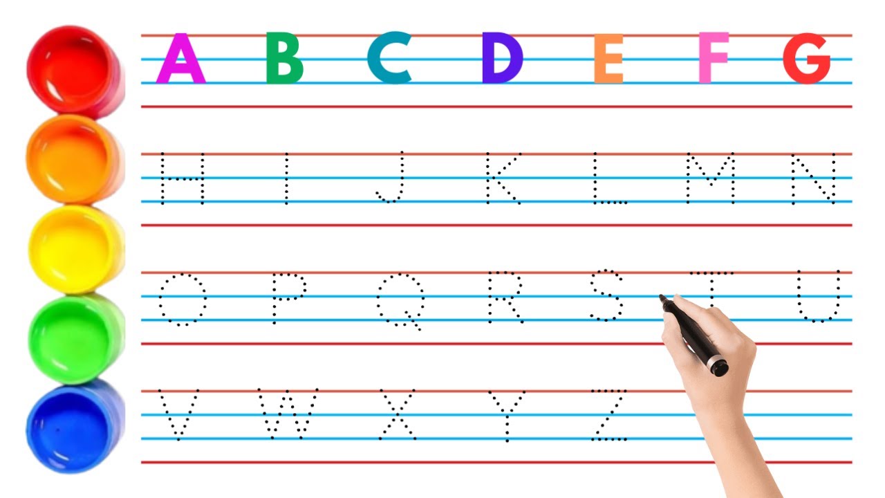 ABCD writing alphabet for kids|a for Apple,b for ball| learn abcd ...