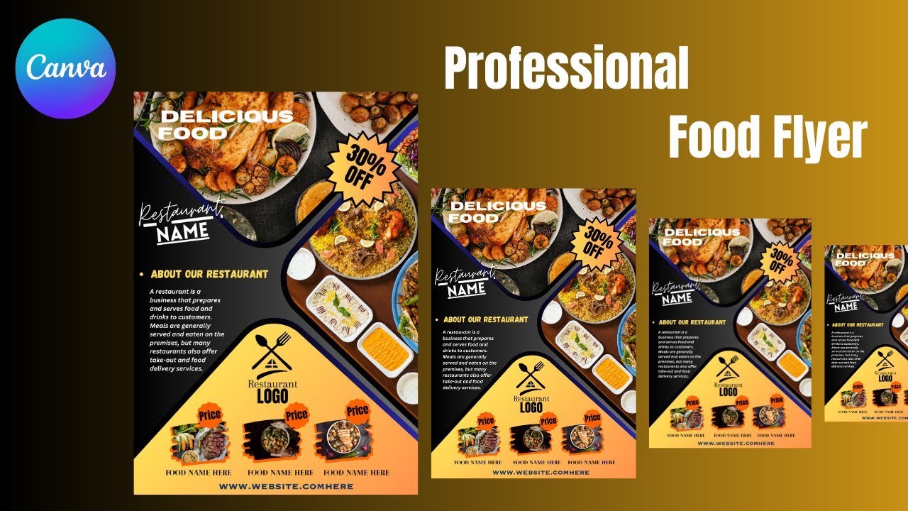 How to Create a Professional Restaurant Flyer in canva || canva ...