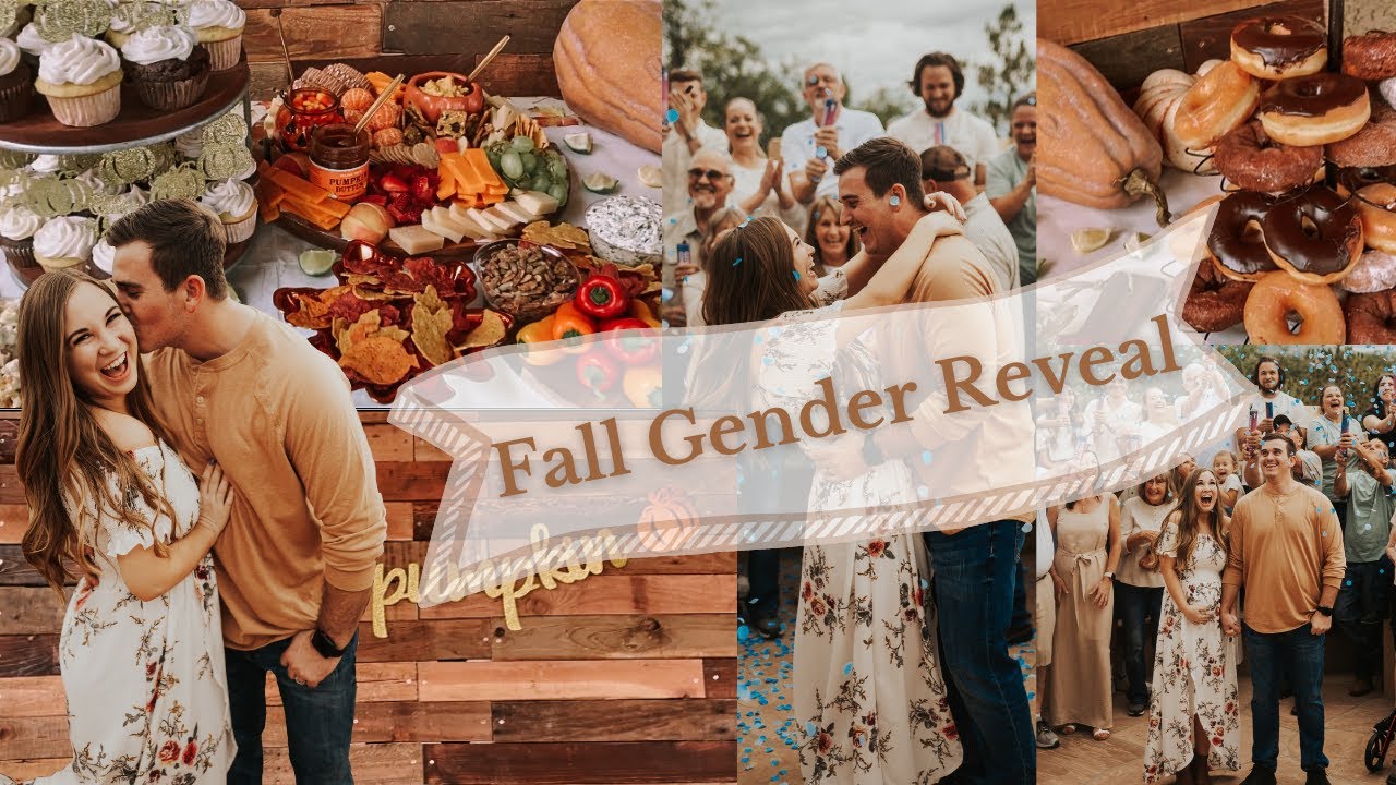FALL GENDER REVEAL | Shopping, setup, and reveal for our first baby ...