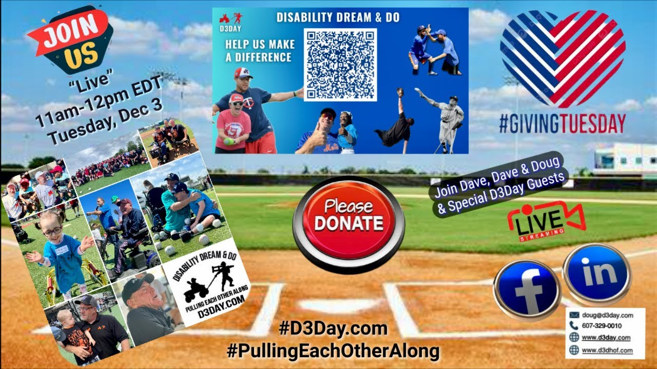 D3Day "Giving Tuesday" Donation Telethon - Dec 3 11am EDT - YouTube