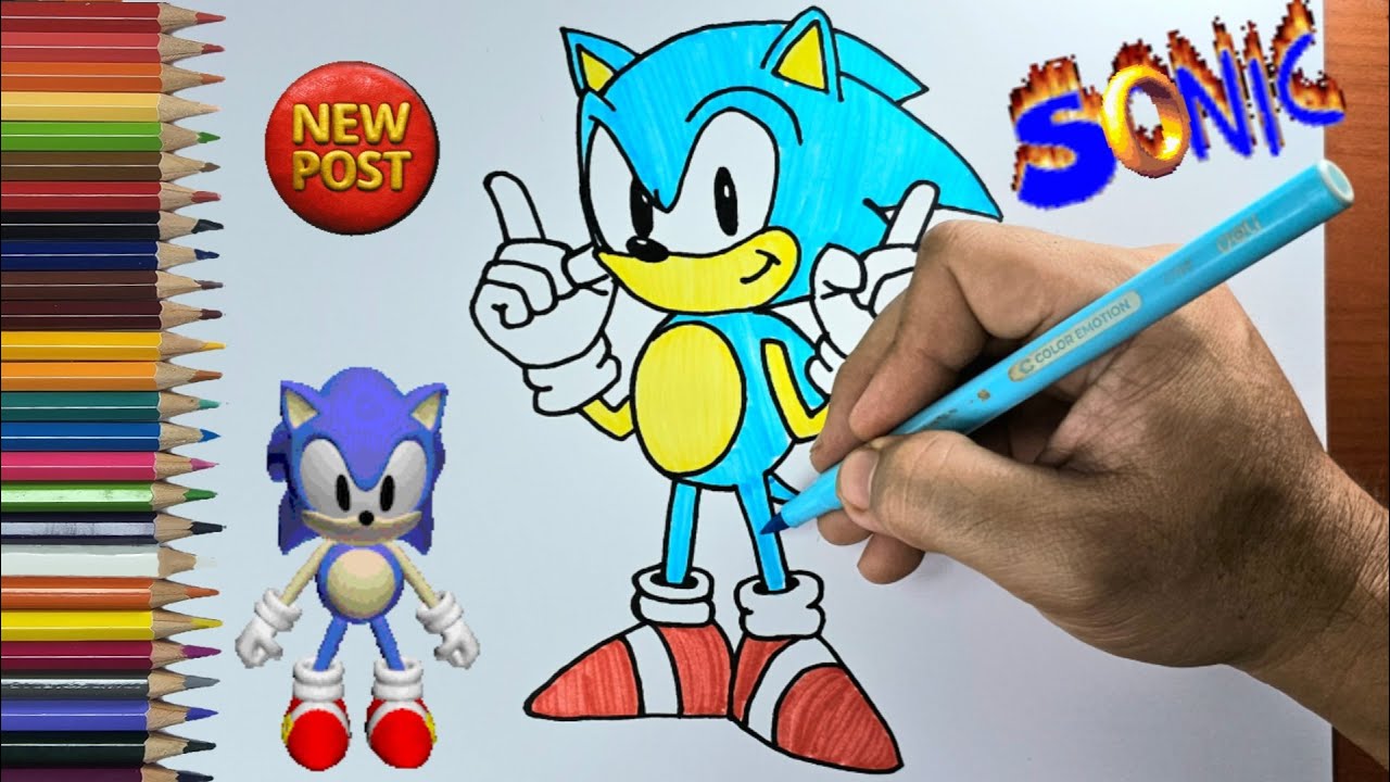 Can You Draw SONIC in Just 5 Minutes? How to draw Sonic - YouTube