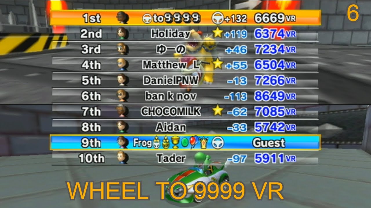Mario Kart Wii - WINNING BOWSER'S CASTLE ON BOWSER? - Wheel To 9999 VR ...