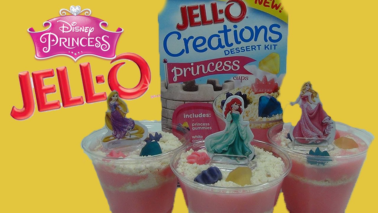 JELLO CREATIONS Disney Princess Jelly Pudding Summer Treats Ariel ...