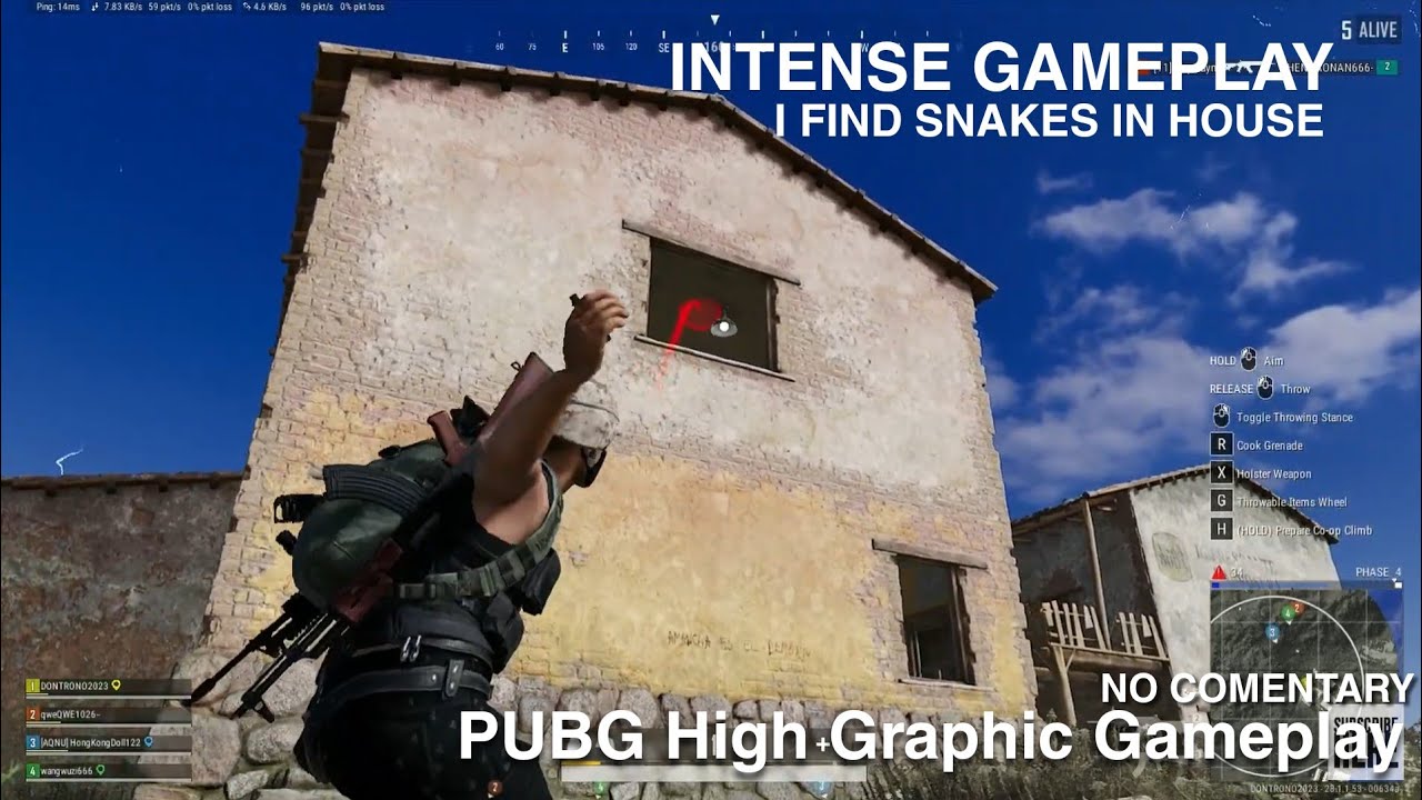 PUBG PC | INTENSE GAMEPLAY | THERE'S A SNAKES IN HOUSE | NO COMENTARY - YouTube