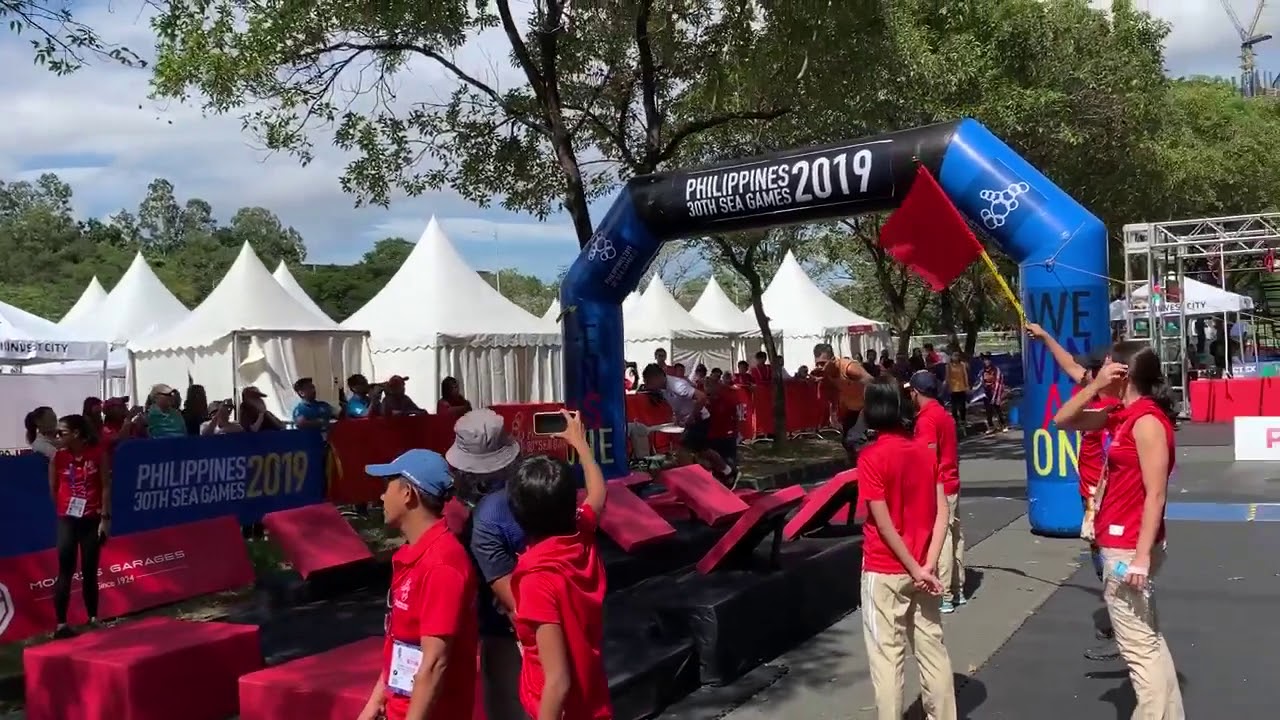 100m Obstacle course race Finals, PH vs Malaysia Sea Games 2019 - YouTube