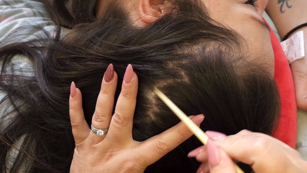 ASMR Real person Hair play, massage, scratches and nitpicking for sleep ...