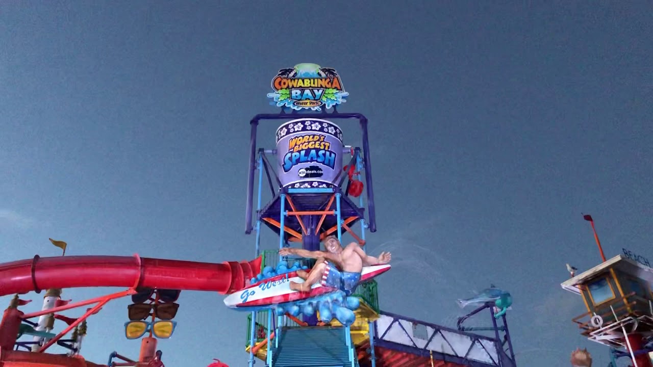 World’s Biggest Splash Dumpling at Night at Cowabunga Bay Water Park ...