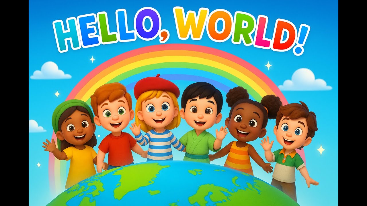 Hello, World!🌍| Learn Global Greetings with Music| VTMKidsTV # ...