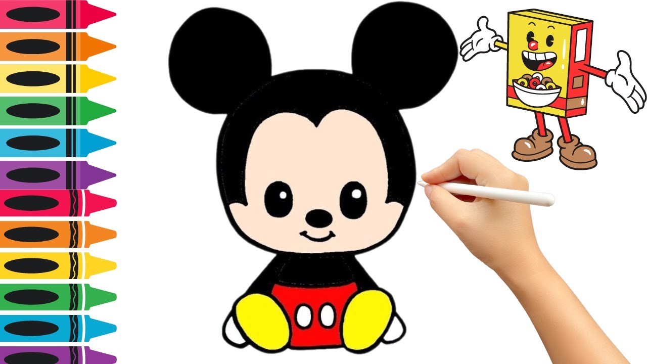 LEARN TO DRAW MICKEY MOUSE ,Simple and Fun Tutorial for Beginners ...