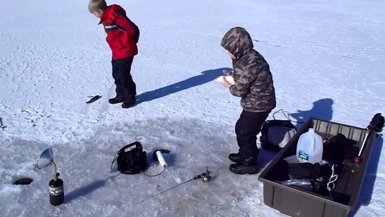 Kids Ice Fishing - YouTube