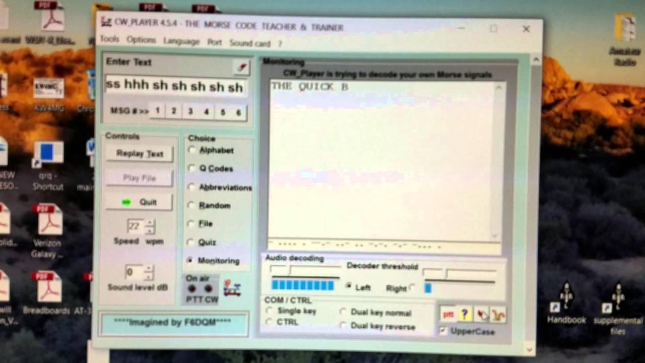 Monitoring function in CW Player - YouTube
