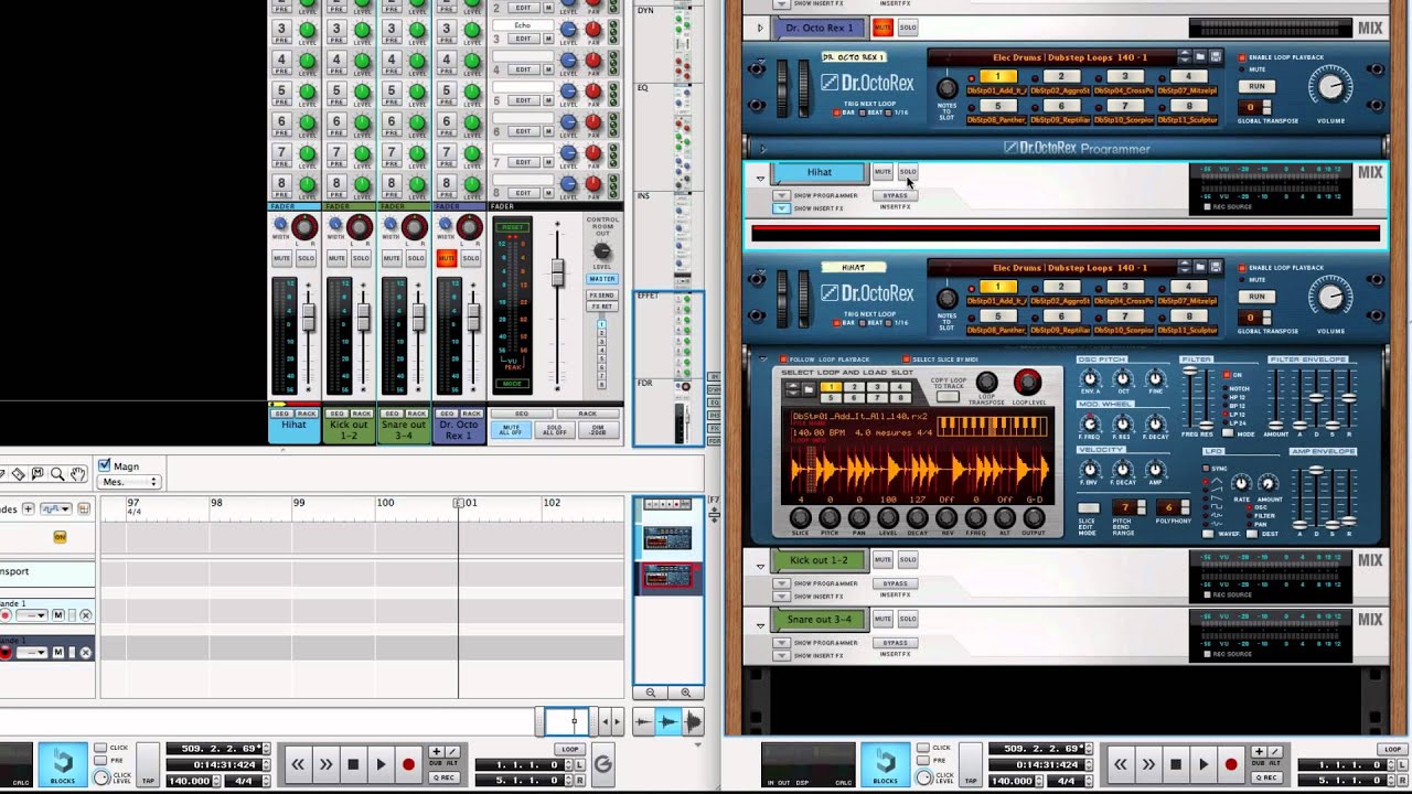 Reason: Dr Octo Rex FX Slices - YouTube