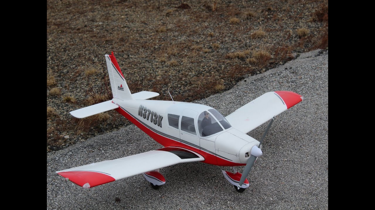 E flite Piper Cherokee March 15th 2022 at Deblois - YouTube