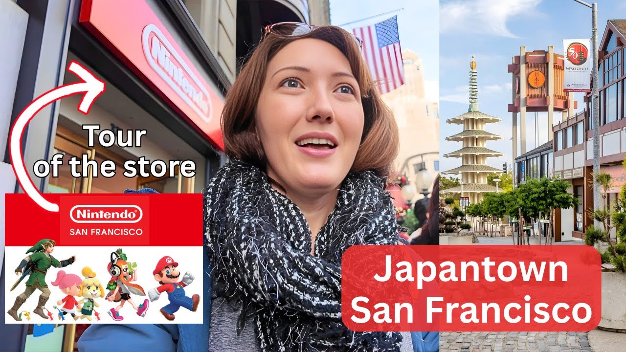 Come explore Japantown, San Francisco with me! 🇯🇵 NINTENDO STORE Tour ...